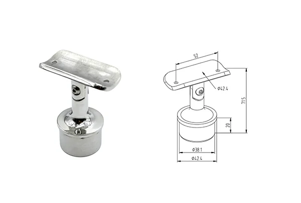Adjustable Rail Support For Tube Φ42.4 - KeLin Manchinery