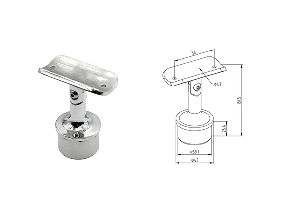Adjustable Rail Support For Tube Φ43 - KeLin Manchinery
